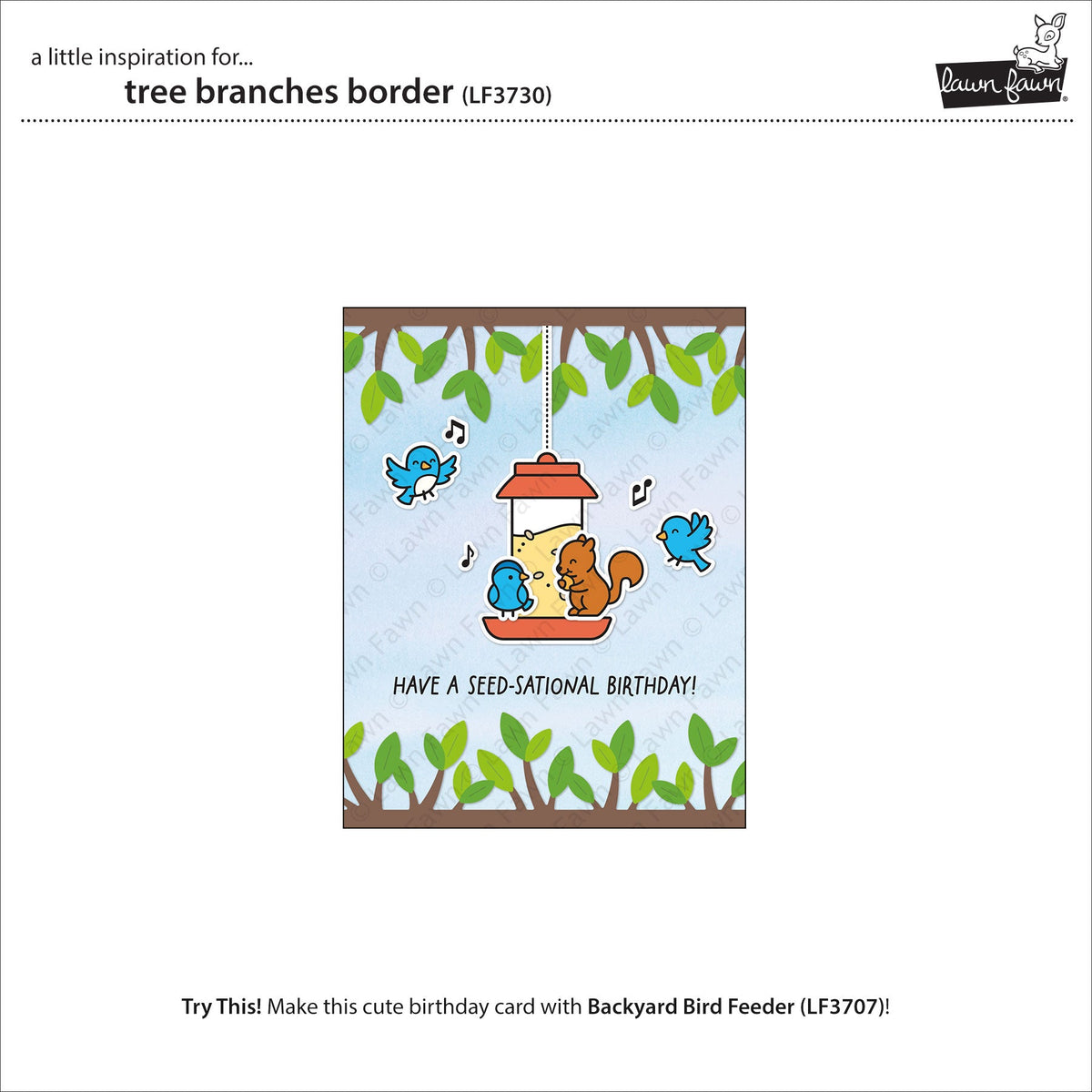 LF3730 Lawn Fawn - Tree Branches Border 2025 April Release – Cloud9 Crafts